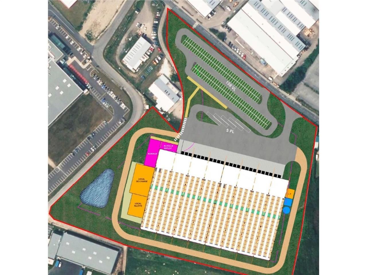 Projet entrepôt logistique à vendre Rhône - Proche A47 et A450 - Geolocaux
