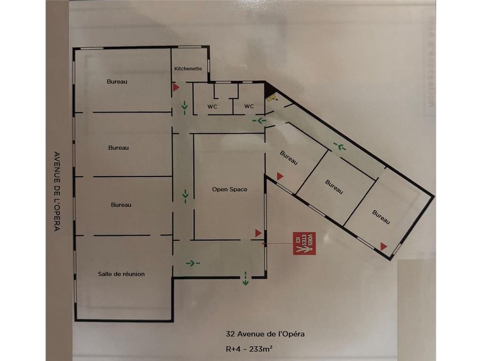 Location bureaux Paris 2 - Avenue de l'Opéra - Proche métro - Geolocaux